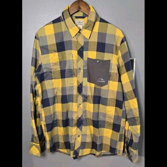 L.L. Bean | Shirts | Ll Bean Button Up Snap Long Sleeve Shirt Mens ...